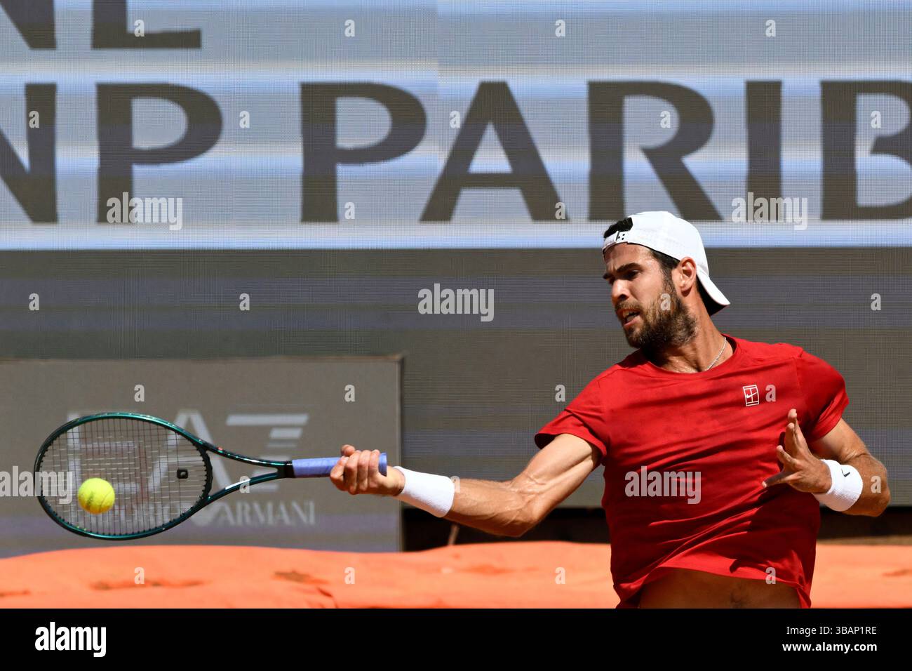 Rome, Italy. 13th May, 2025. Karen Khachanov of Russia during the match ...