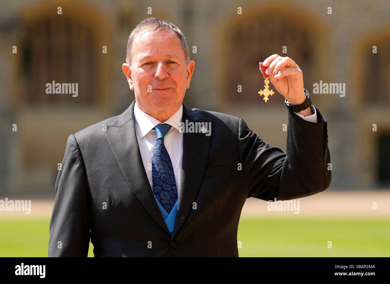 Former F1 driver and Sky Sports broadcaster Martin Brundle, 65, after being made an Officer of ...