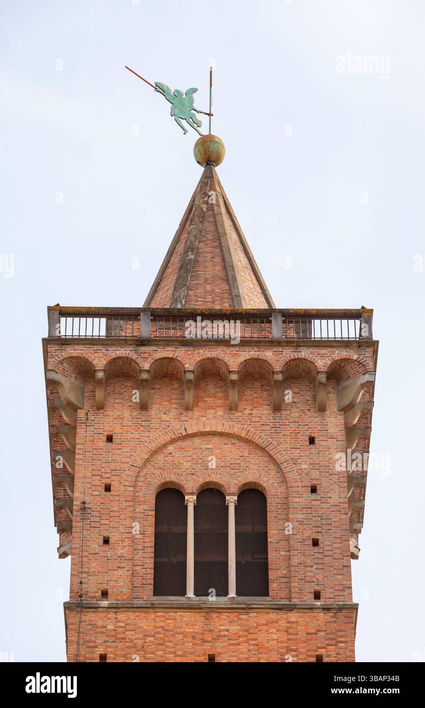 The top of the bell tower of the Collegiate Church of Sant'Andrea in ...