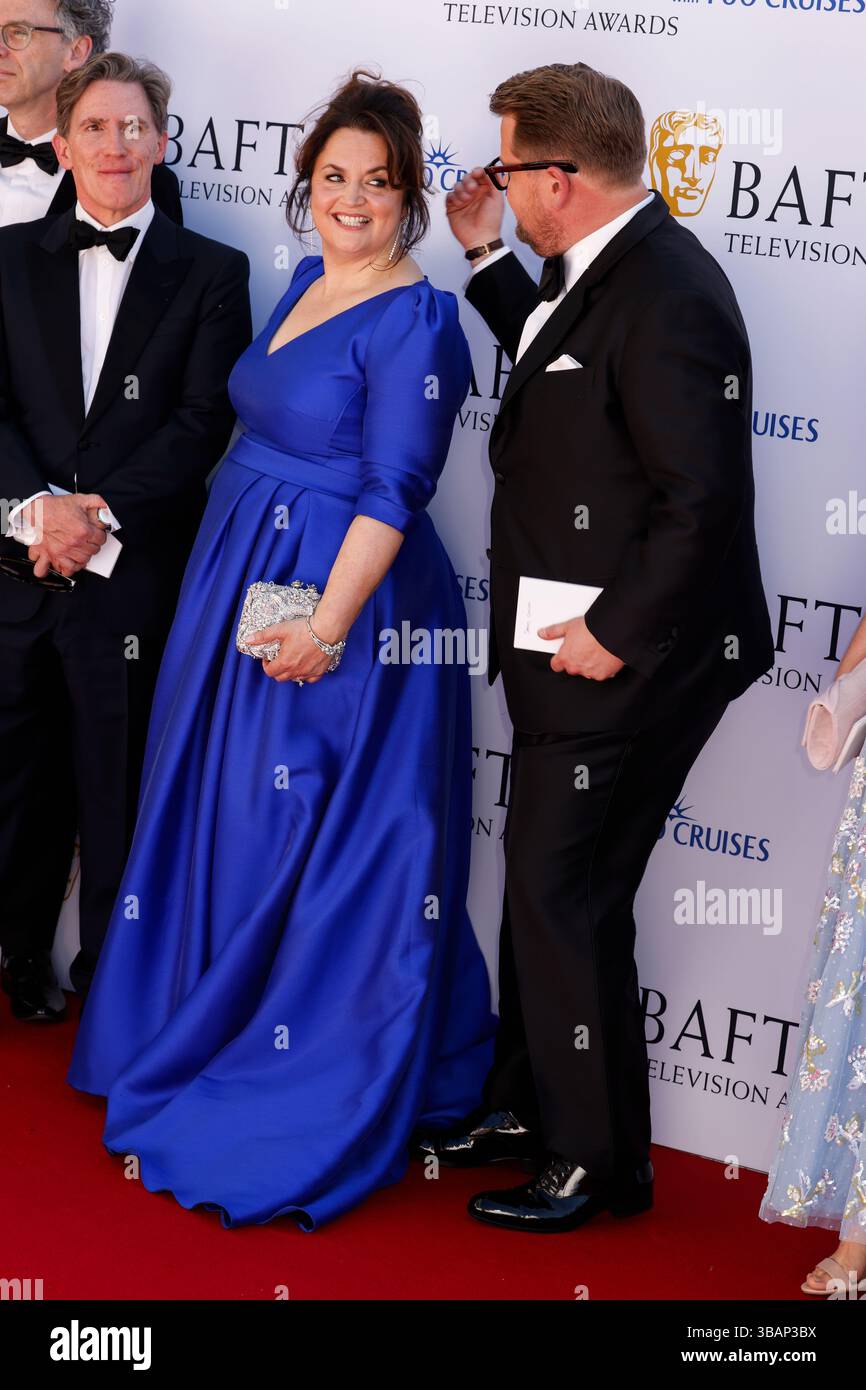 London, UK. 11th May, 2025. Rob Brydon, Ruth Jones and James Corden ...