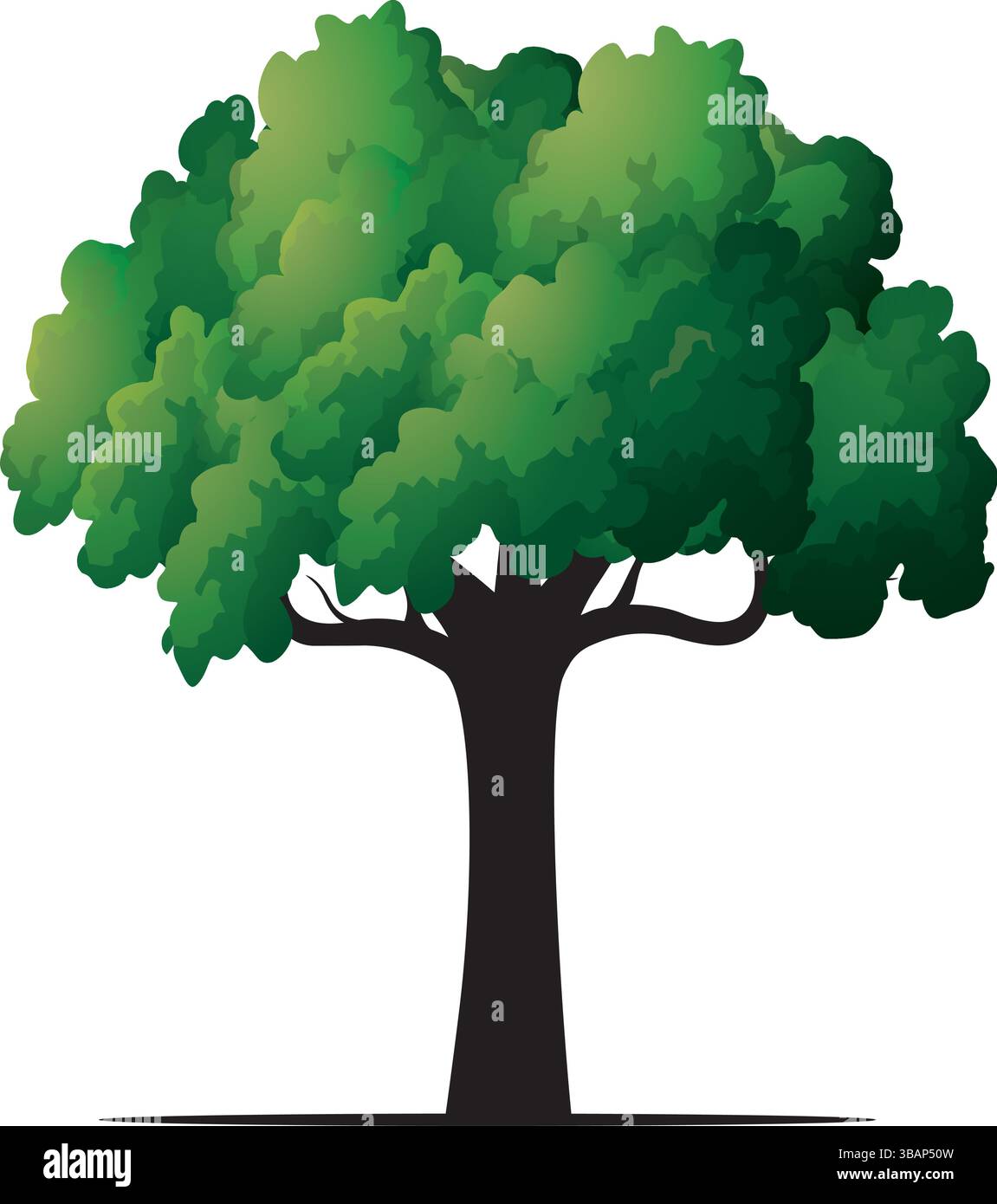 Green Vector Tree on white background Stock Vector Image & Art - Alamy