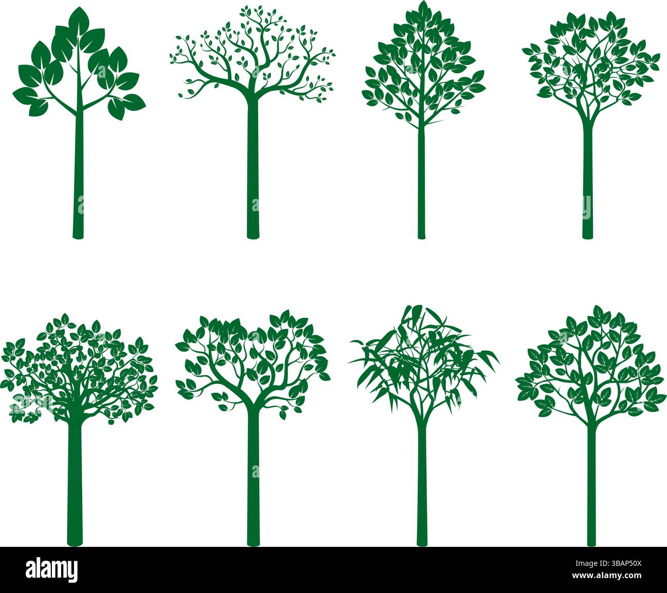 Group green tree on Stock Vector Images - Alamy