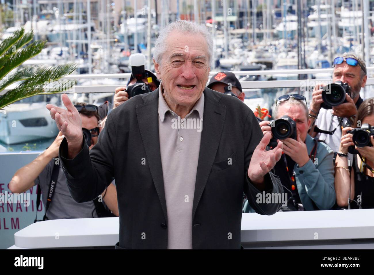 Honorary Palme d'Or recipient Robert De Niro poses for photographers ...
