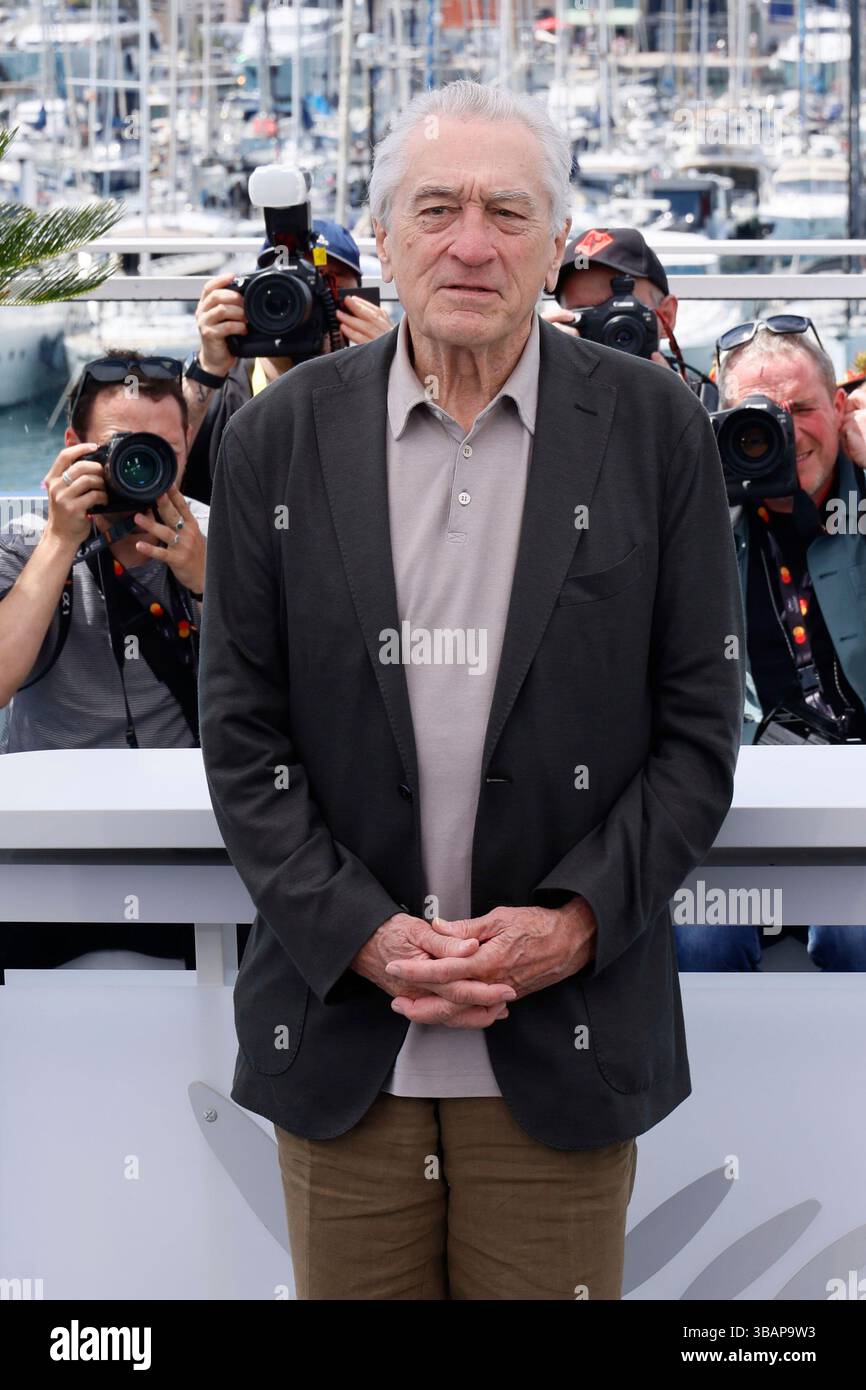 Honorary Palme d'Or recipient Robert De Niro poses for photographers ...