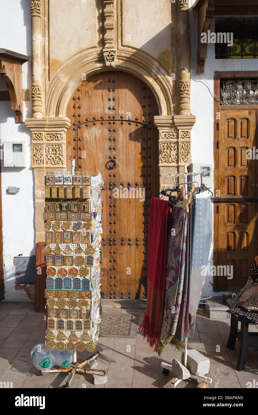 Morocco, Rabat, Kasbah of Oudayas, street scene, shop Stock Photo - Alamy