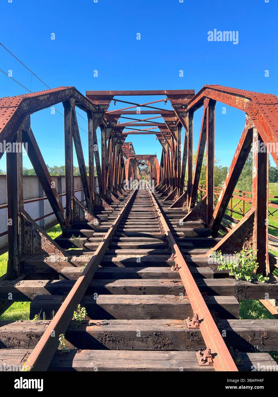 Old German railway bridge near Uraz Stock Photo - Alamy