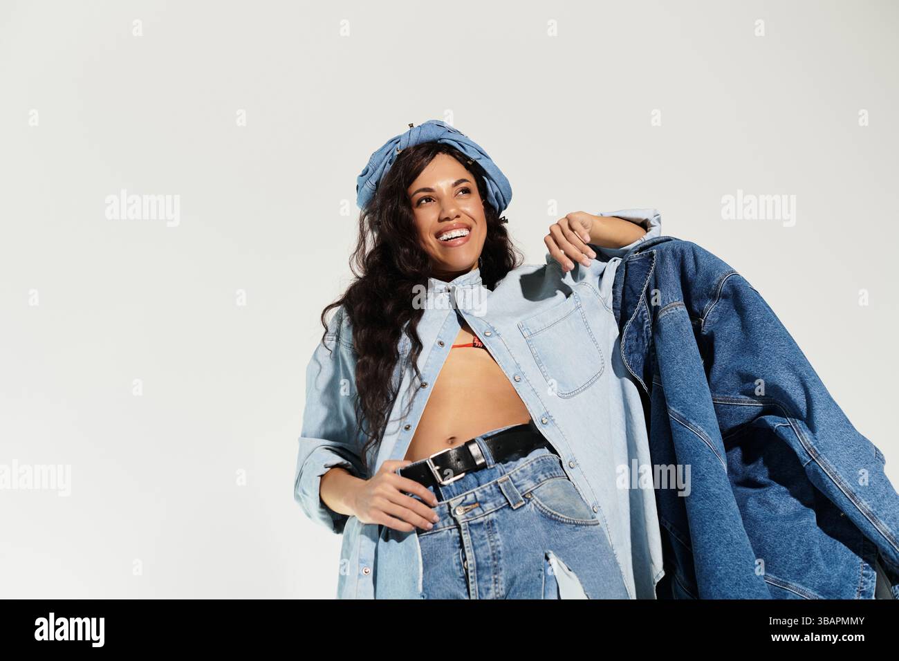 Bright and stylish atmosphere showcases a beautiful woman wearing ...