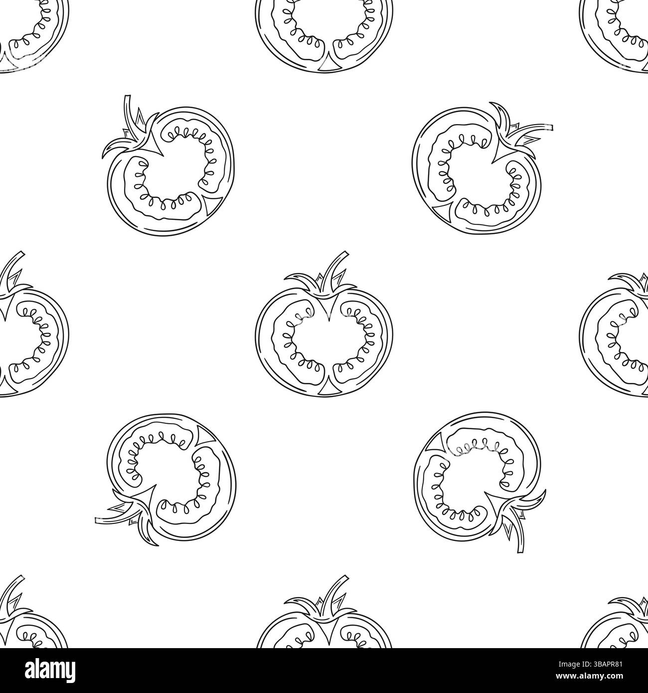 Pattern for textile or kitchen. Monochrome vegetable pattern in hand ...