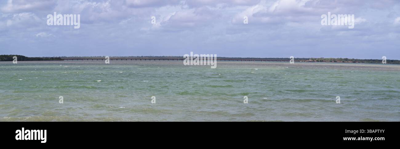 Mission river bridge, Weipa Queensland, Australia, panorama banner ...