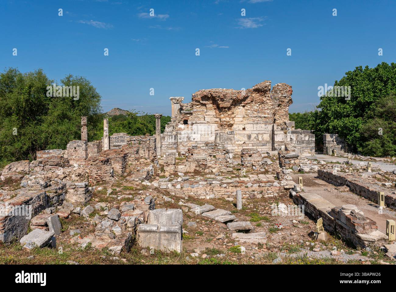 Scattered foundations and apsidal remains of the Holy Mary Church in ...
