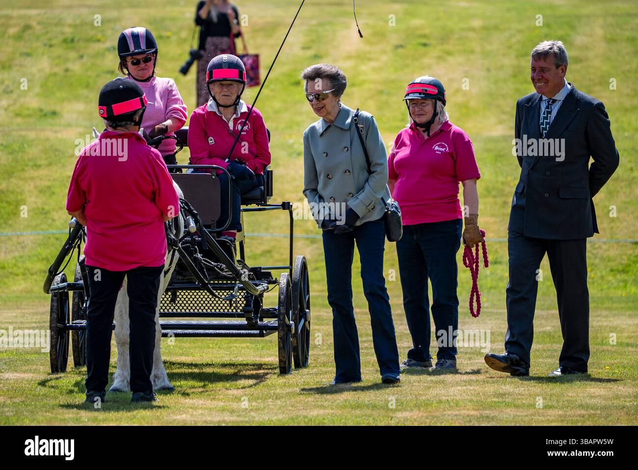 The Princess Royal during a visit to Forde Abbey Carriage Driving for ...