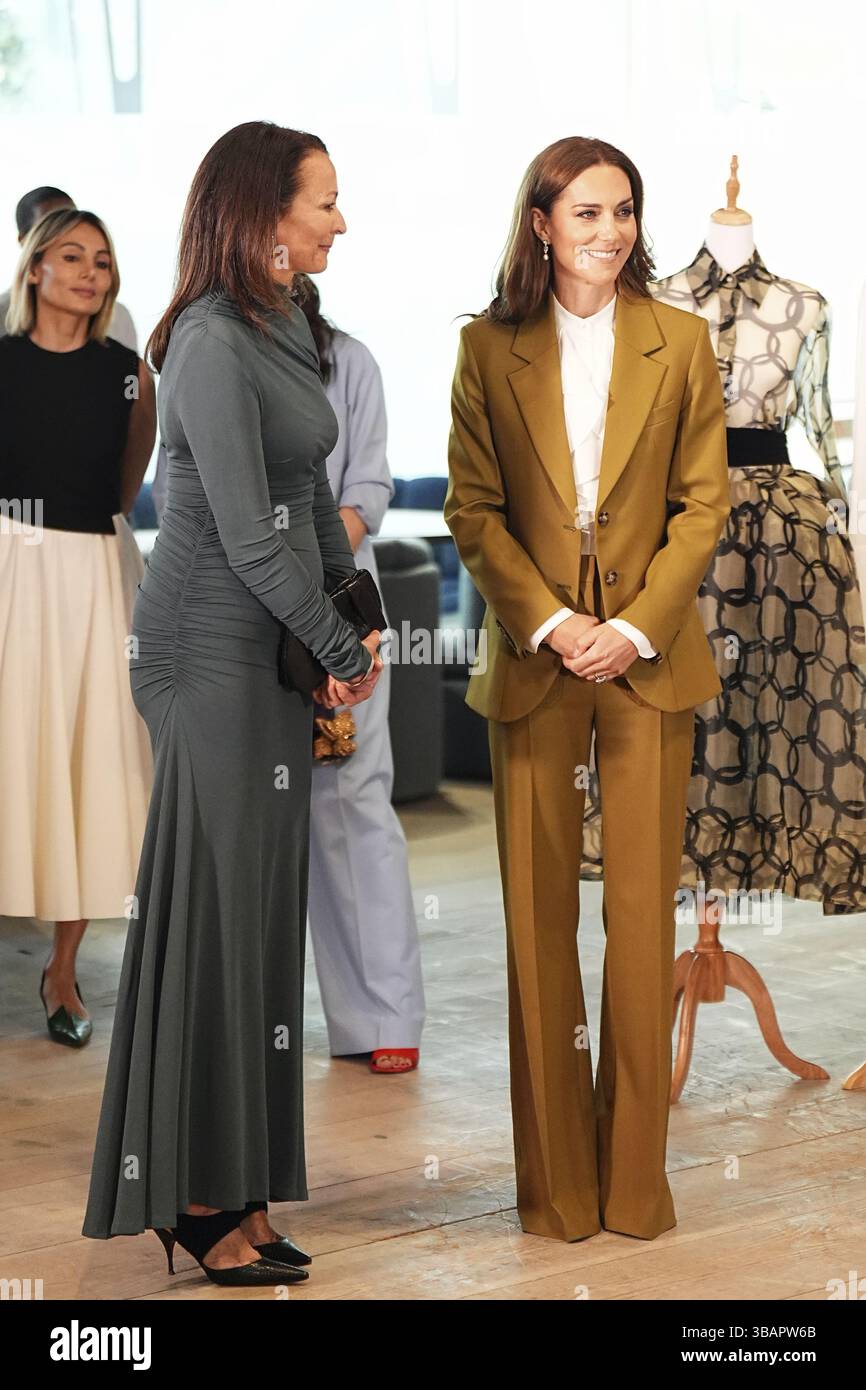 Britain's Princess Kate tours design spaces with Caroline Rush, chief ...