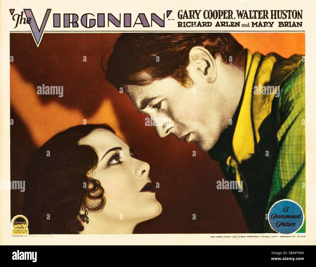 The Virginian (Paramount, 1929) Gary Cooper, Walter Houston, Richard ...