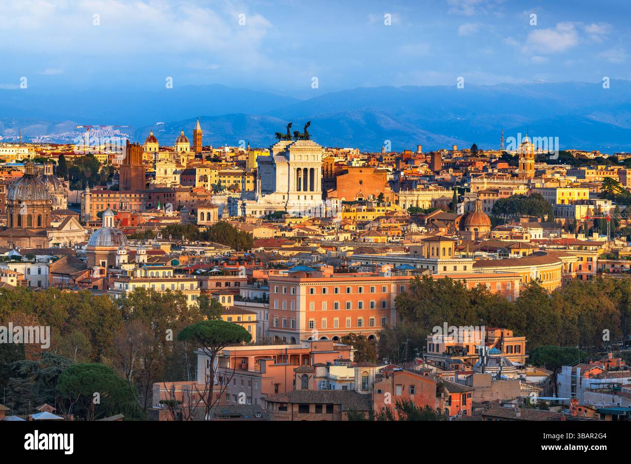 Rome, Italy historic landmarks and monuments at dusk Stock Photo - Alamy