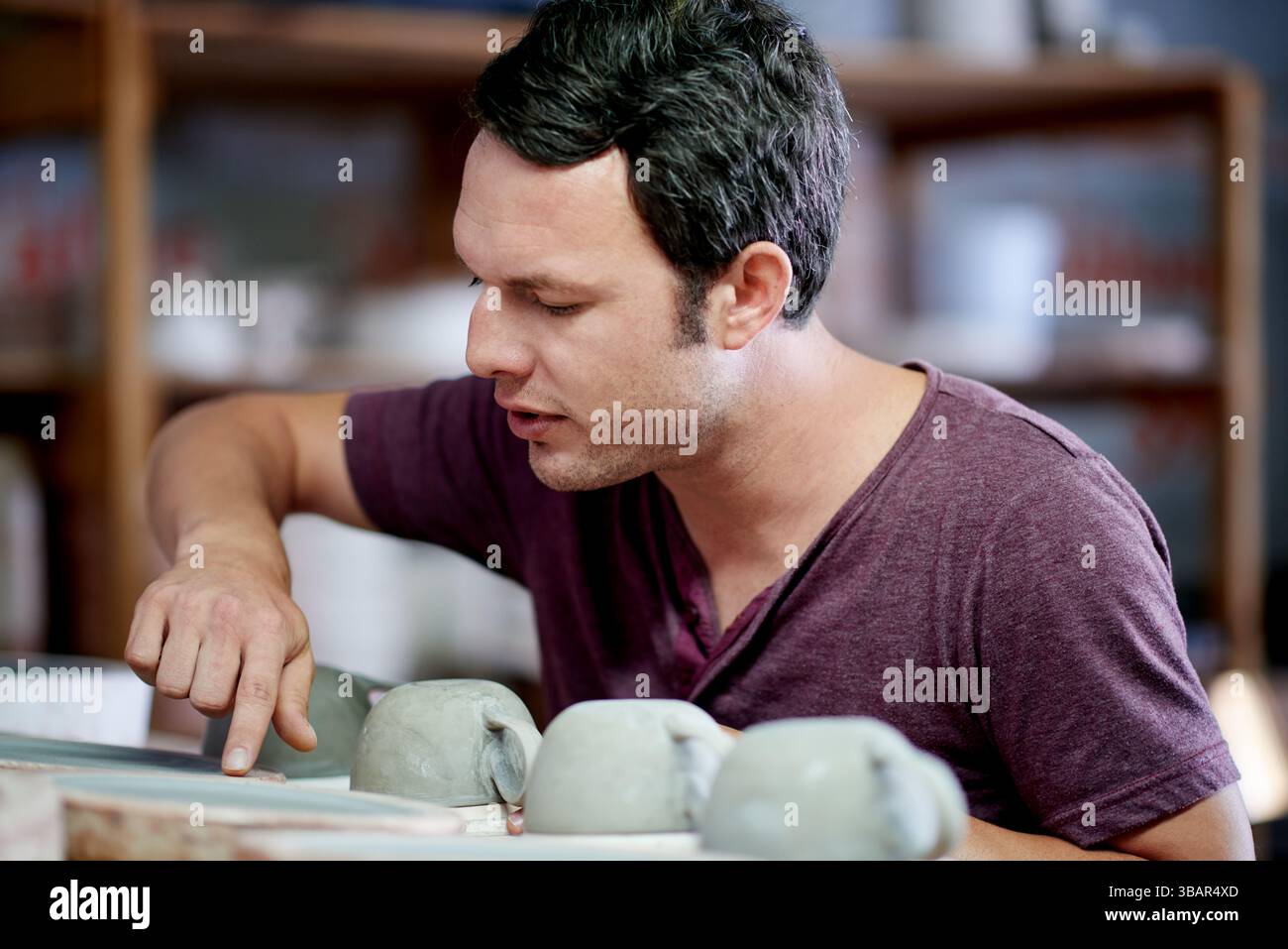 Man clay pottery inspection hi-res stock photography and images - Alamy
