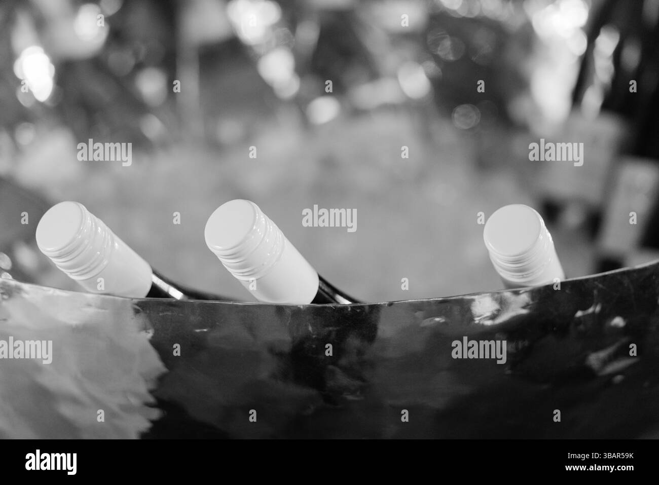 Bottle wine in ice Black and White Stock Photos & Images - Alamy