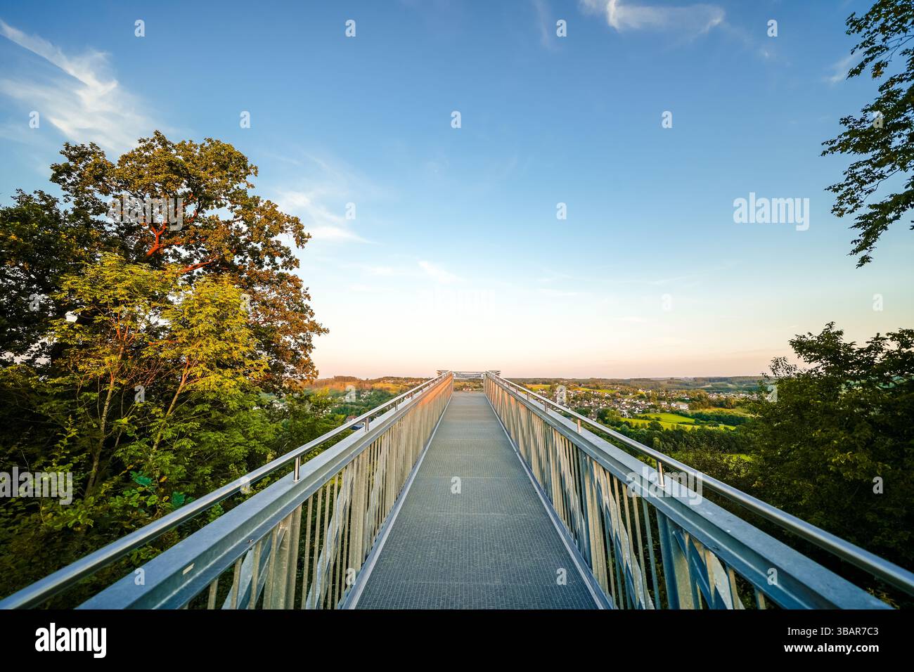View of the Skywalk in the Möhnetal. Lookout point Stock Photo - Alamy