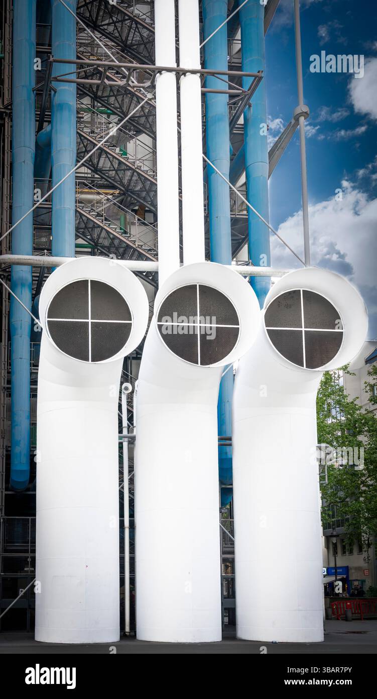 Paris, France - 05 12 2025: Pompidou Center: Detail view of the ...