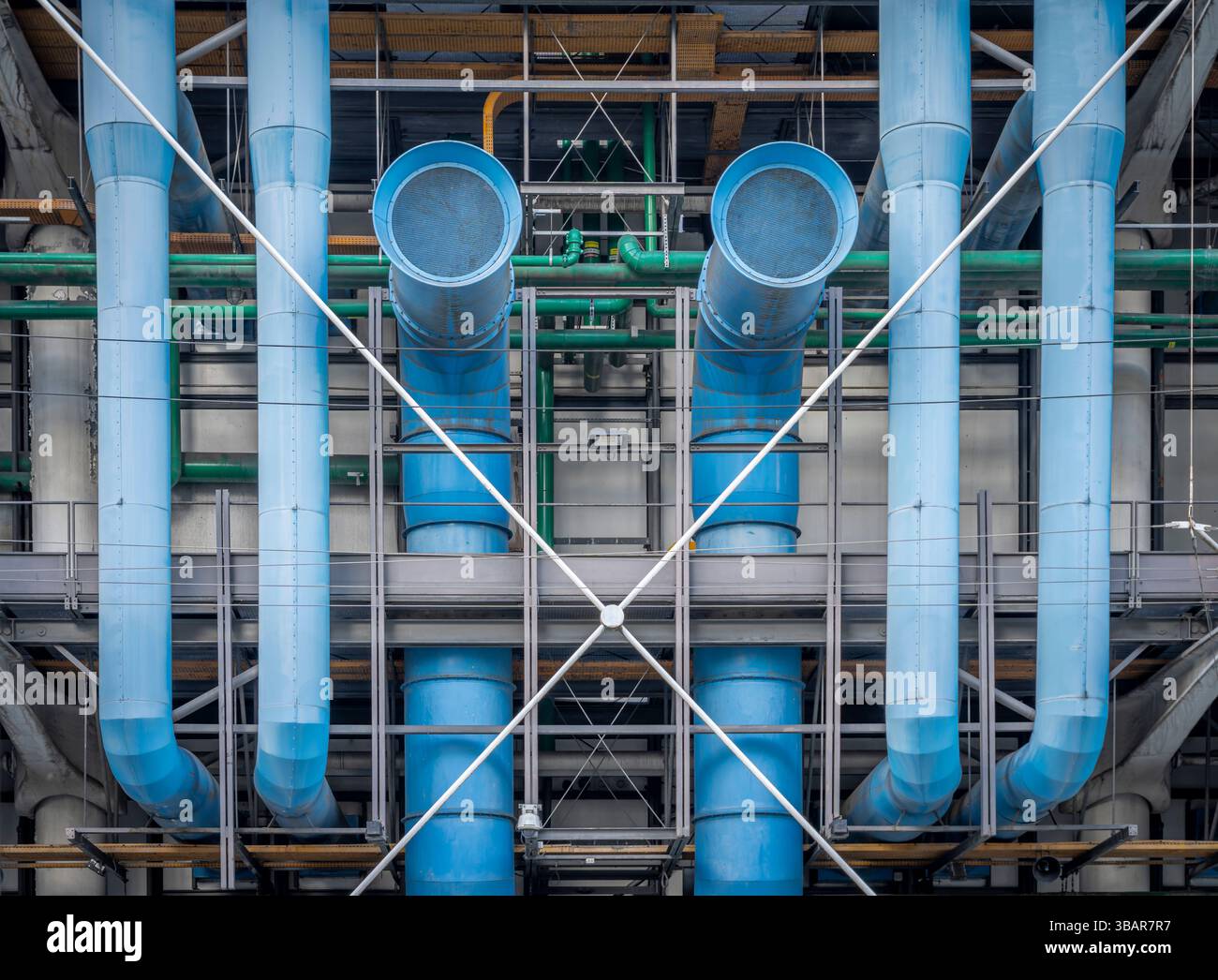 Paris, France - 05 12 2025: Pompidou Center: Detail view of the ...