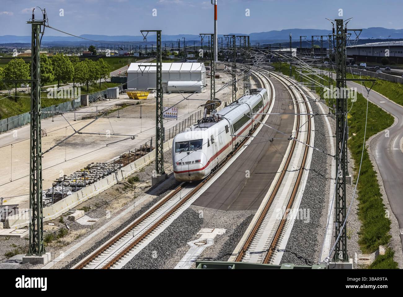 First test run on the new railway line between Stuttgart Airport and ...