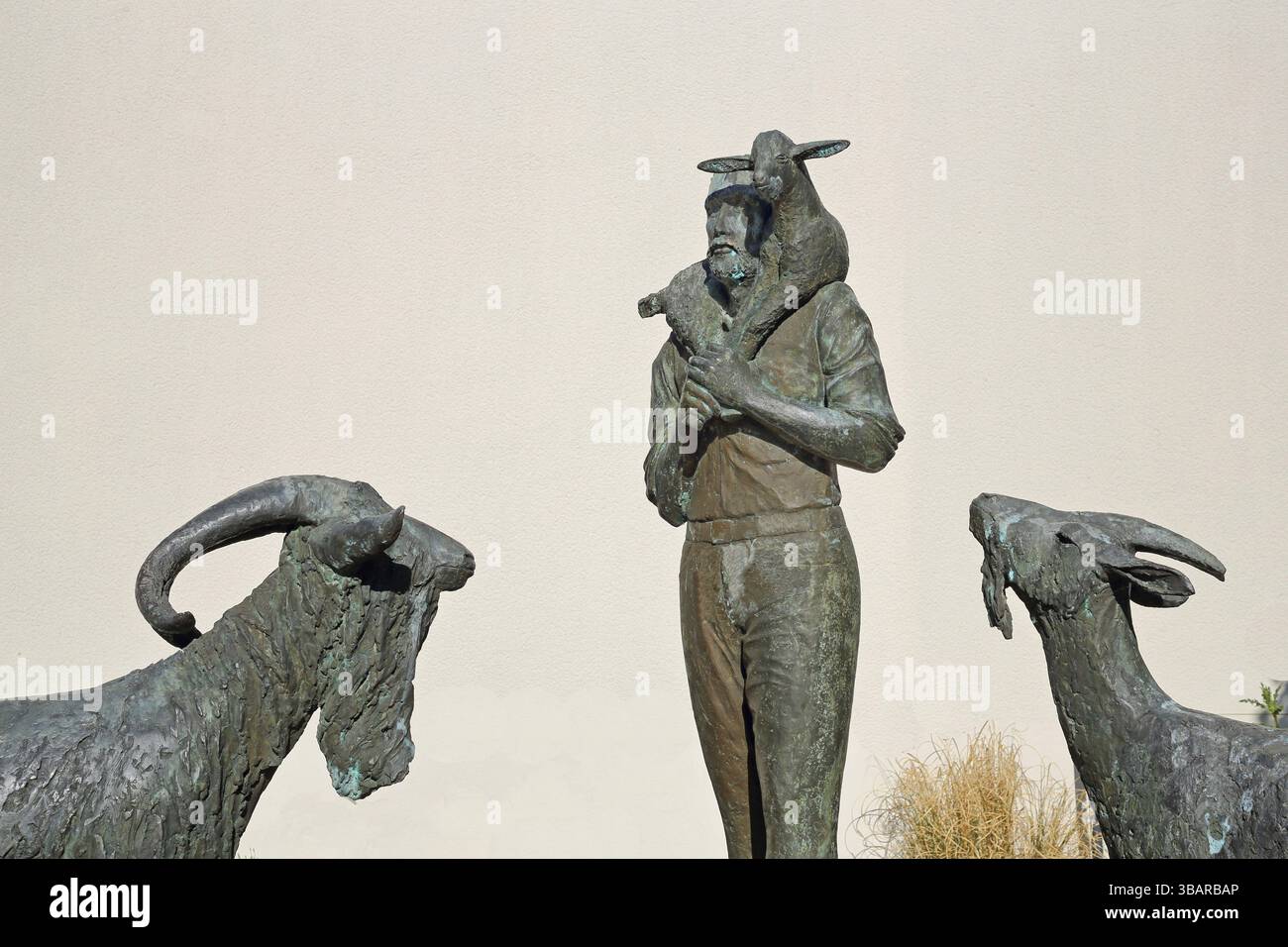 Sculpture Goatherd with goats by Wieslaw Pietron by Helga Sauvageot ...