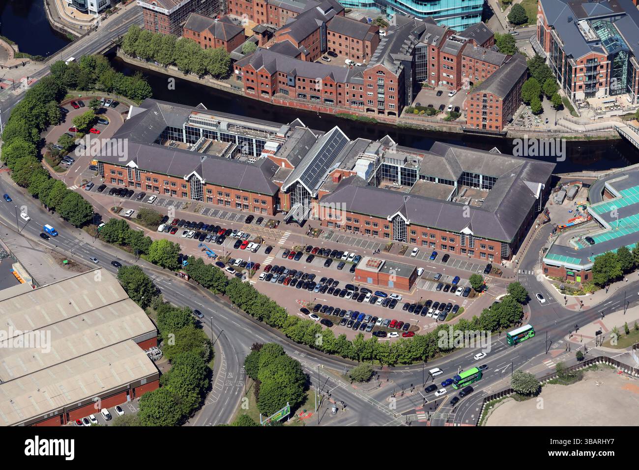 aerial view of Asda House, Asda supermarkets headquarters in Leedscar ...
