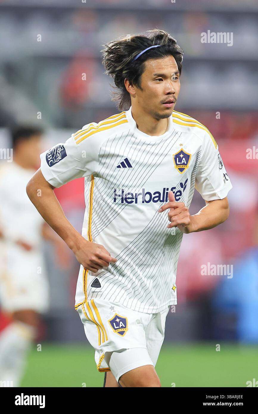 HARRISON, NJ - MAY 10: Miki Yamane #2 of Los Angeles Galaxy during the ...