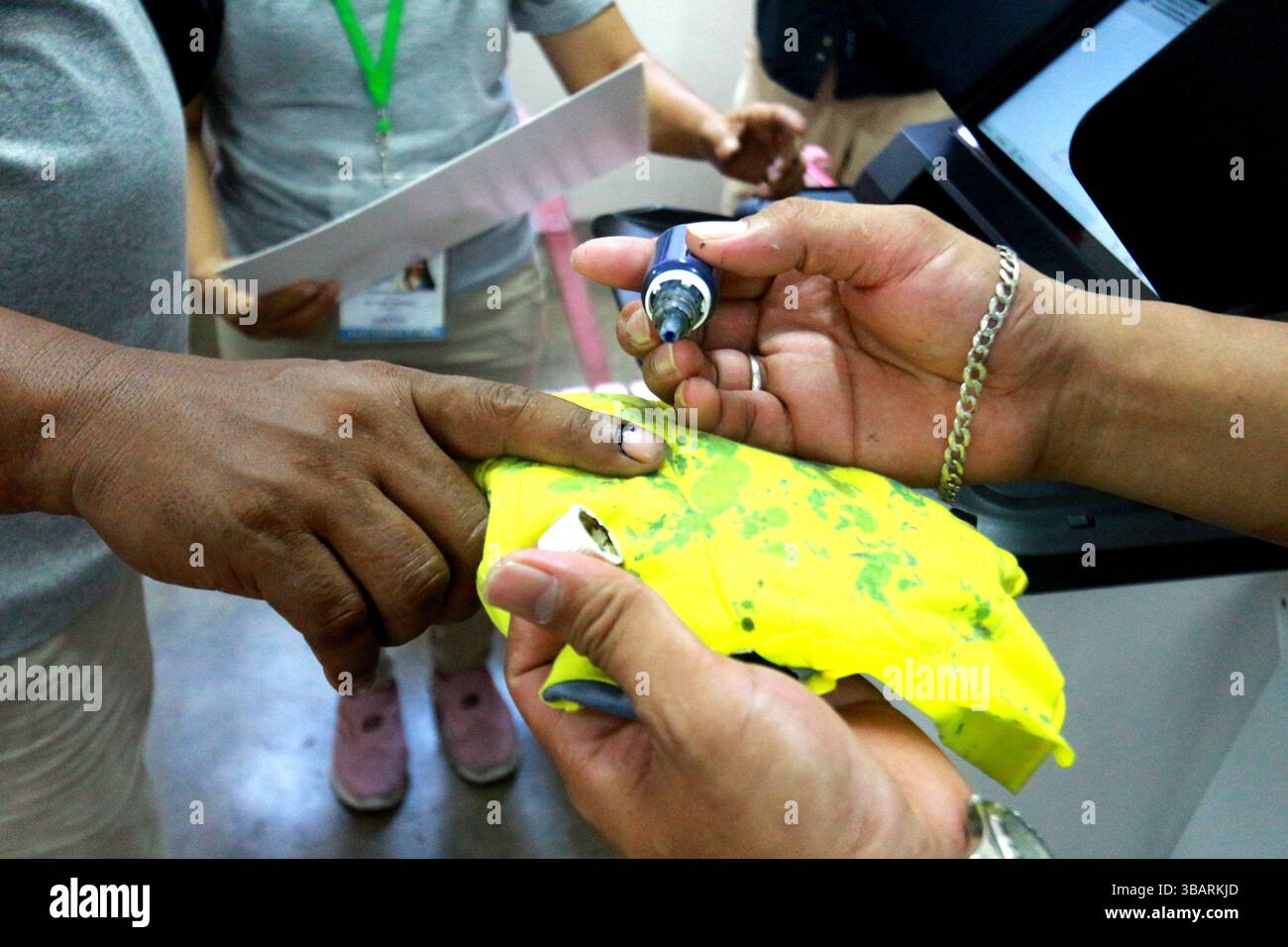 Philippines. 12th May, 2025. Voter received indelible at comelec ...