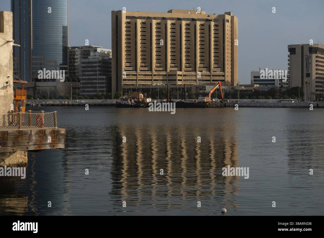 View from the Al Seef Area across the Dubai Creek towards a waterfront ...