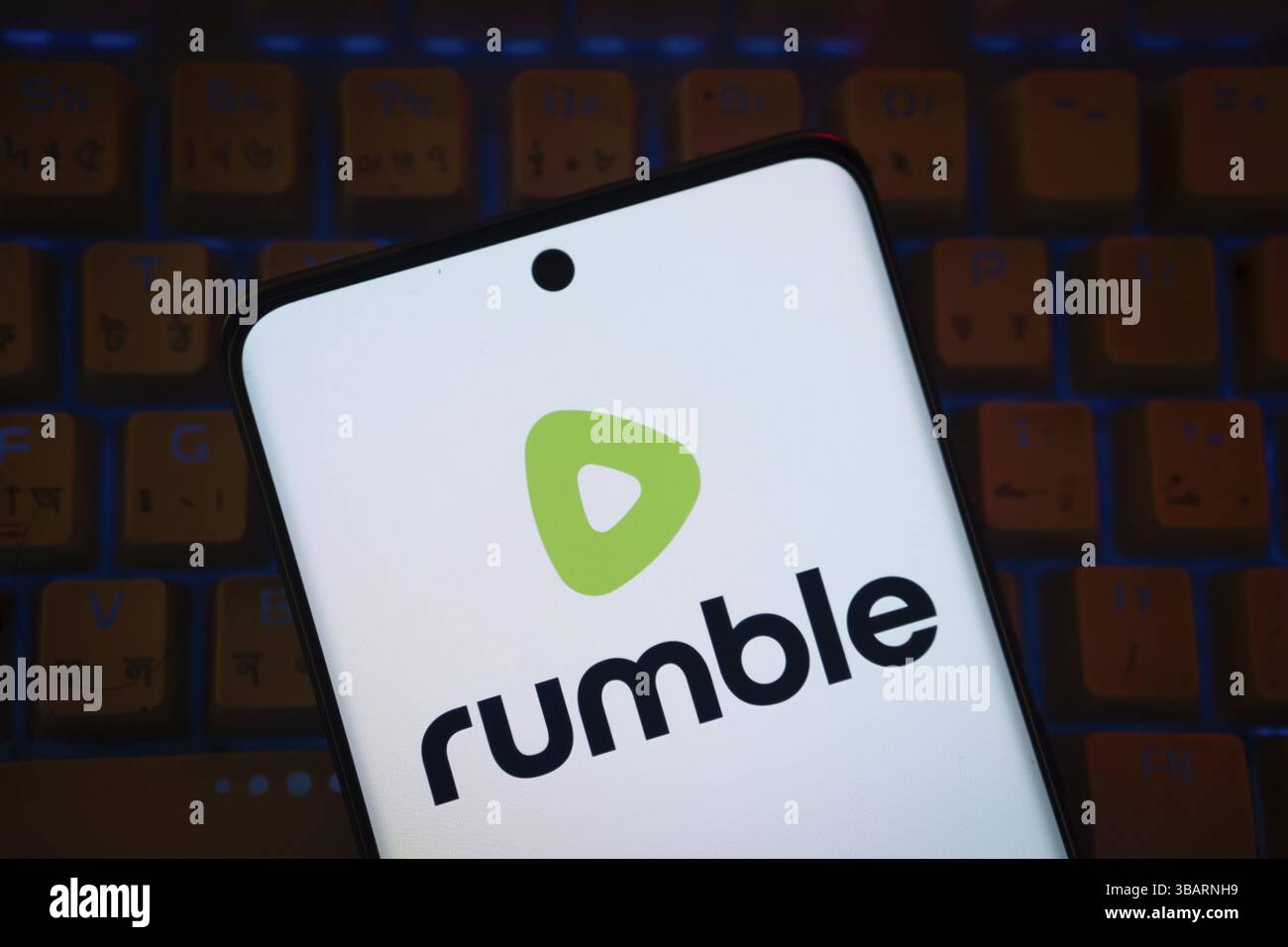 Dhaka, Bangladesh - 18 March 2025: The logo of the rumble is displayed ...