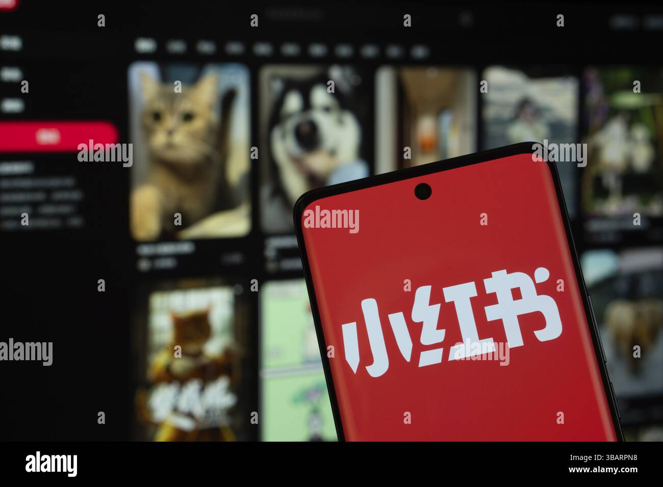 Dhaka, Bangladesh - 18 March 2025: The logo of the rednote is displayed ...