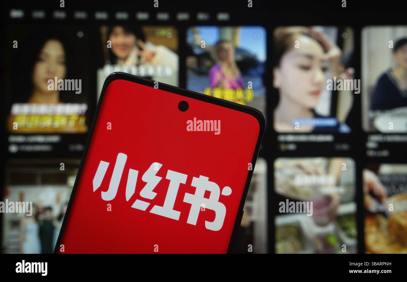 Dhaka, Bangladesh - 18 March 2025: The logo of the rednote is displayed ...
