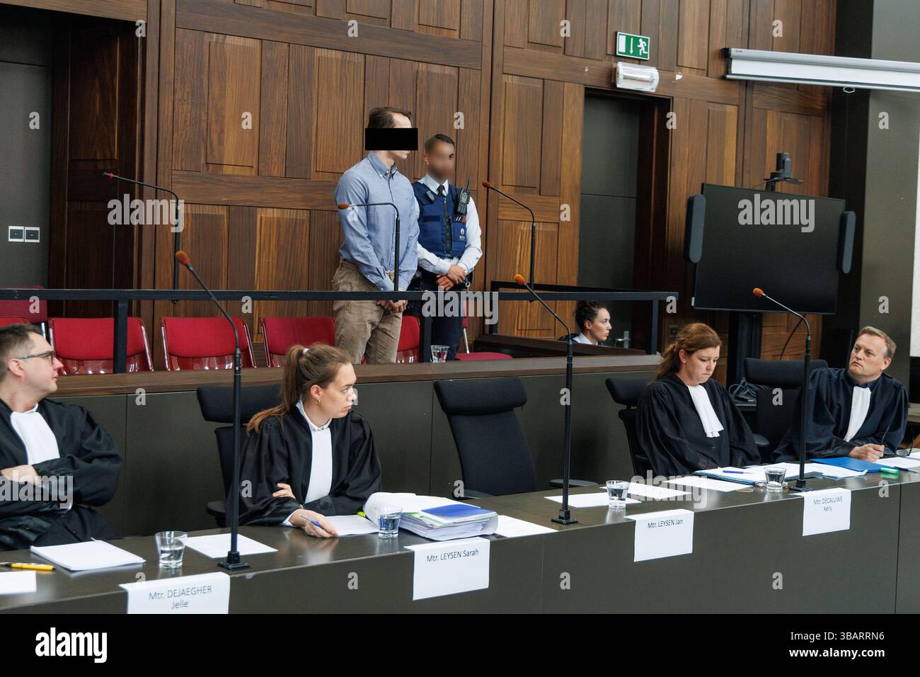 Brugge, Belgium. 13th May, 2025. Lawyer Jelle Dejaegher, Lawyer Sarah ...