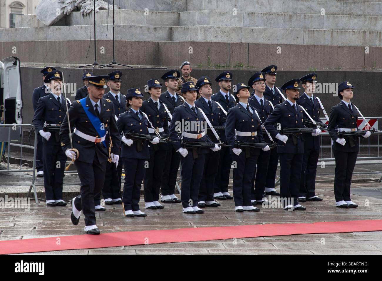 Milano, Italia. 13th May, 2025. Alzabandiera per i 100 anni dell ...
