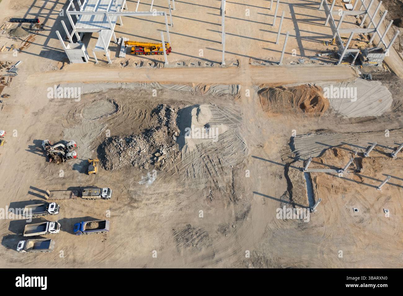 Aerial view construction works hi-res stock photography and images - Alamy
