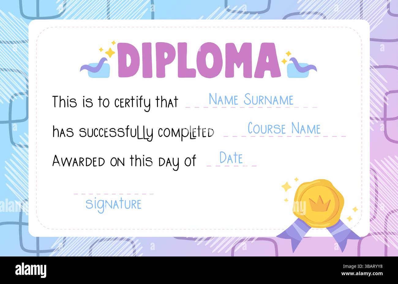 Printable diploma hi-res stock photography and images - Alamy