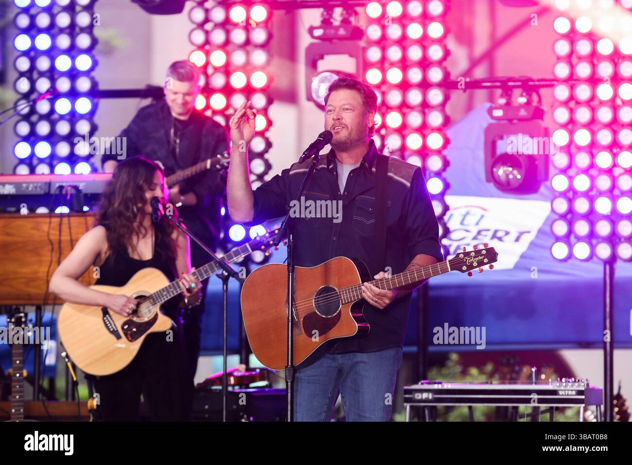 Singer Blake Shelton performs on NBC's Today show at Rockefeller Plaza ...