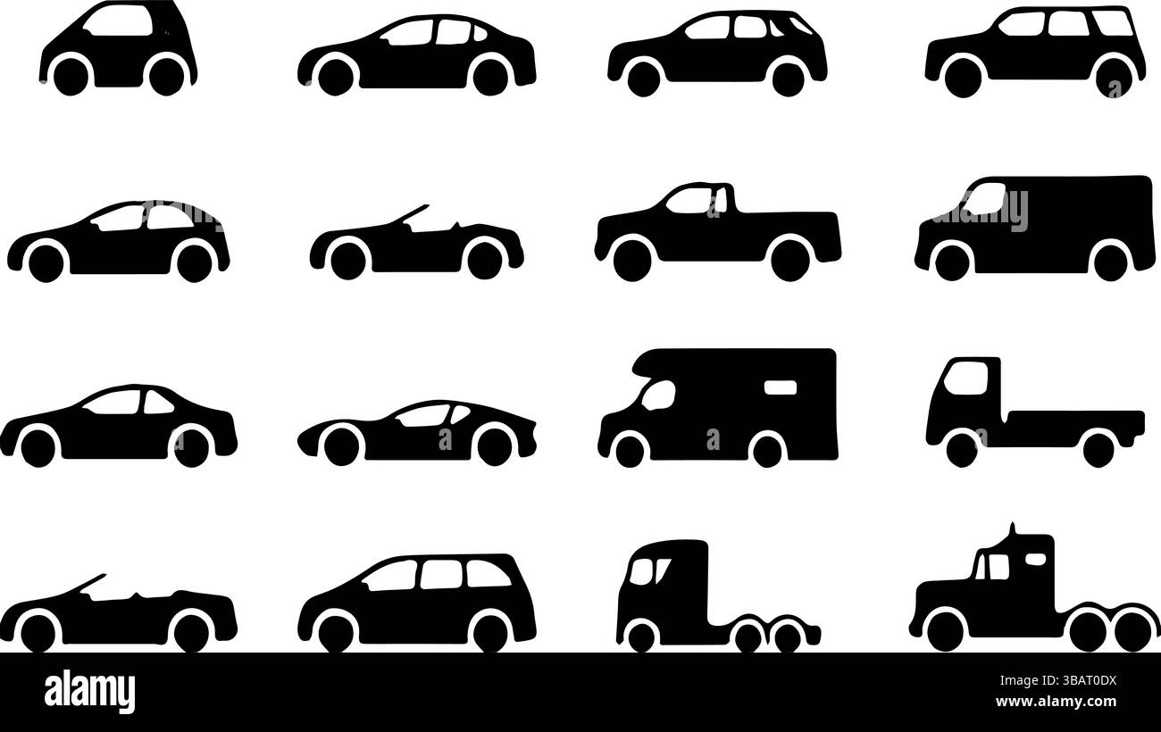 Vehicles Vector Icon for Transportation Designs Stock Vector Image ...