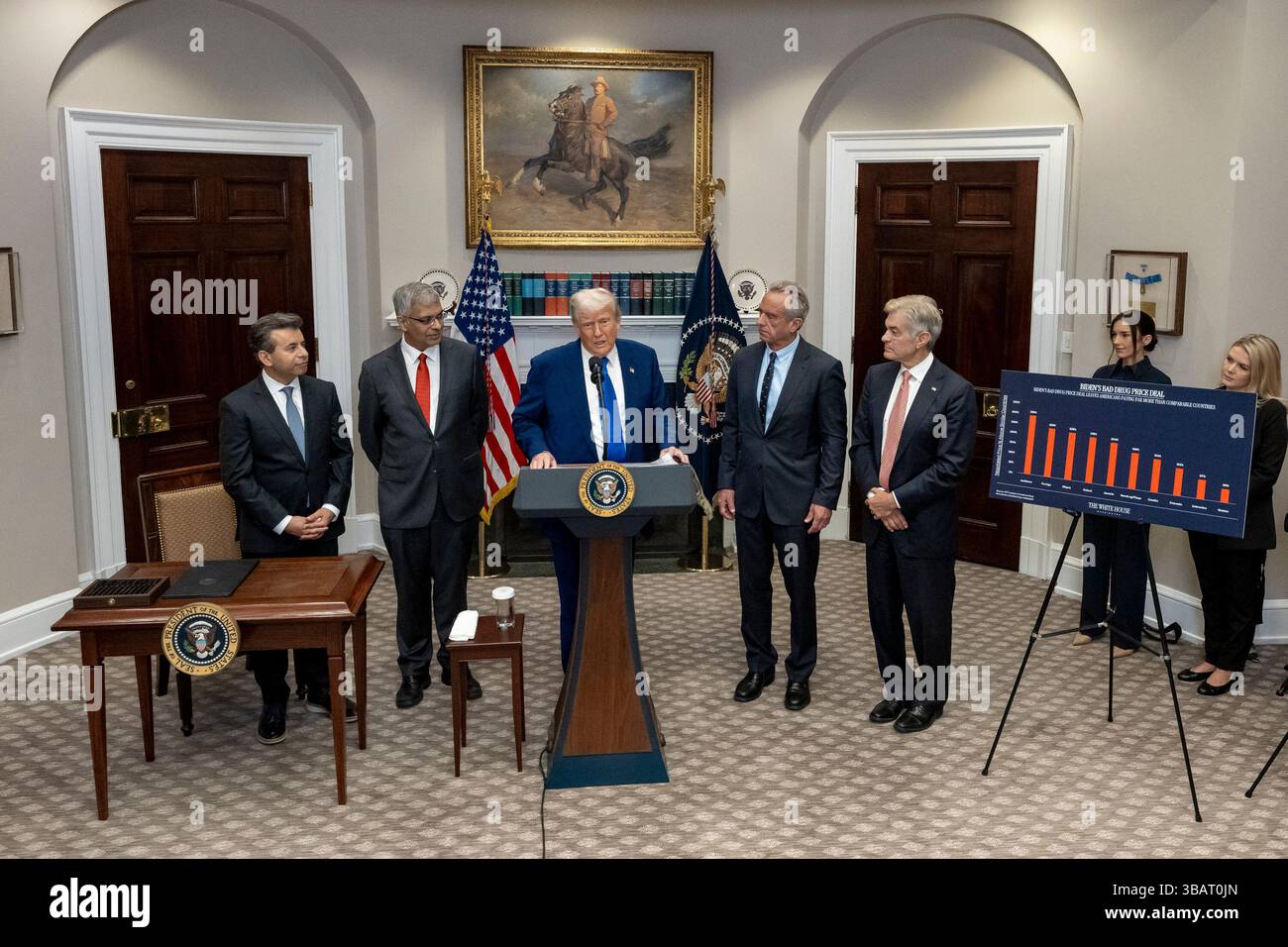 President Donald Trump holds a press conference with Health and Human ...