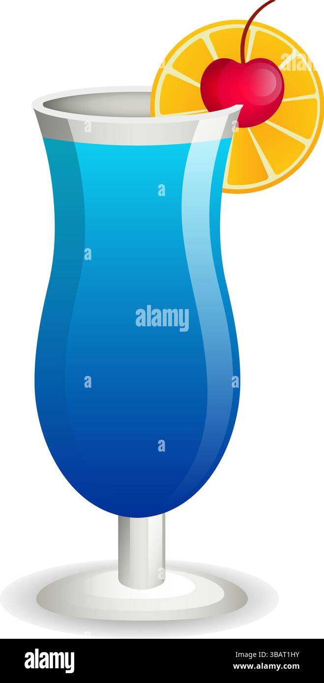 Bright blue cocktail in Stock Vector Images - Alamy
