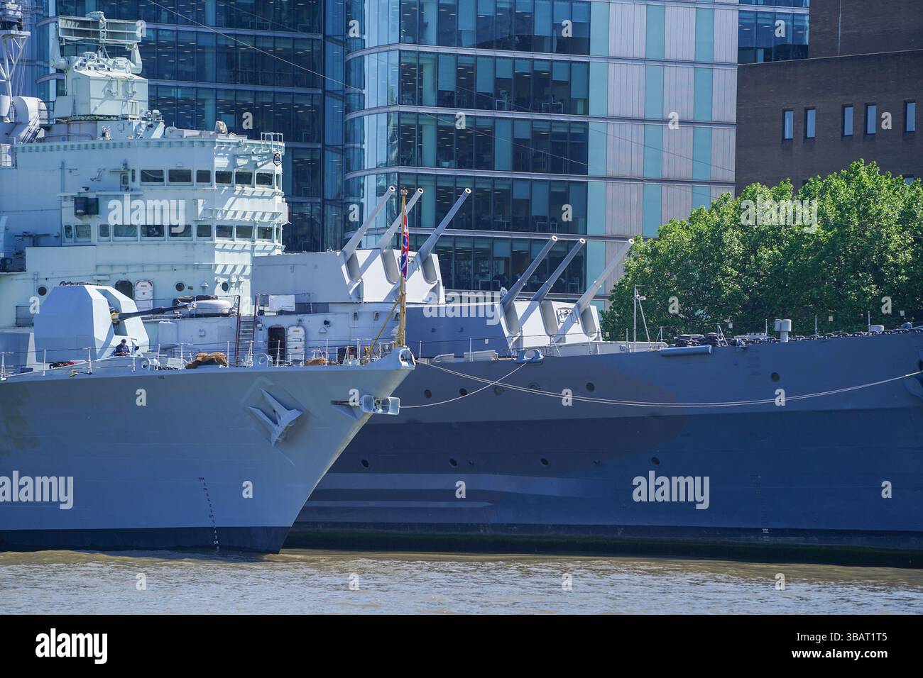 London UK 13 May 2025. HMS Sutherland Royal Navy Type 23 frigate has ...