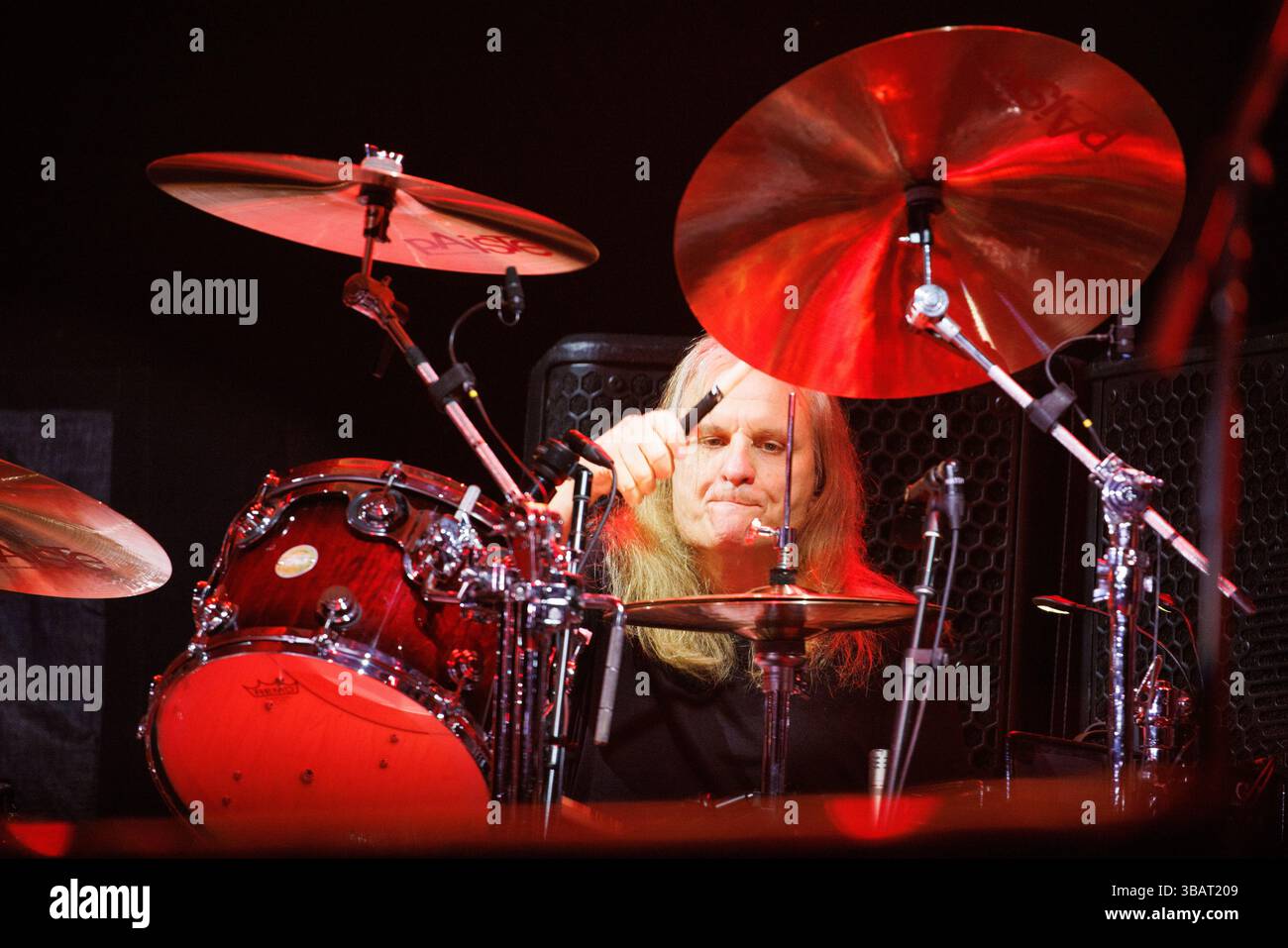 Landover, USA. 12th May, 2025. Matt Laug of AC/DC performs at Northwest ...