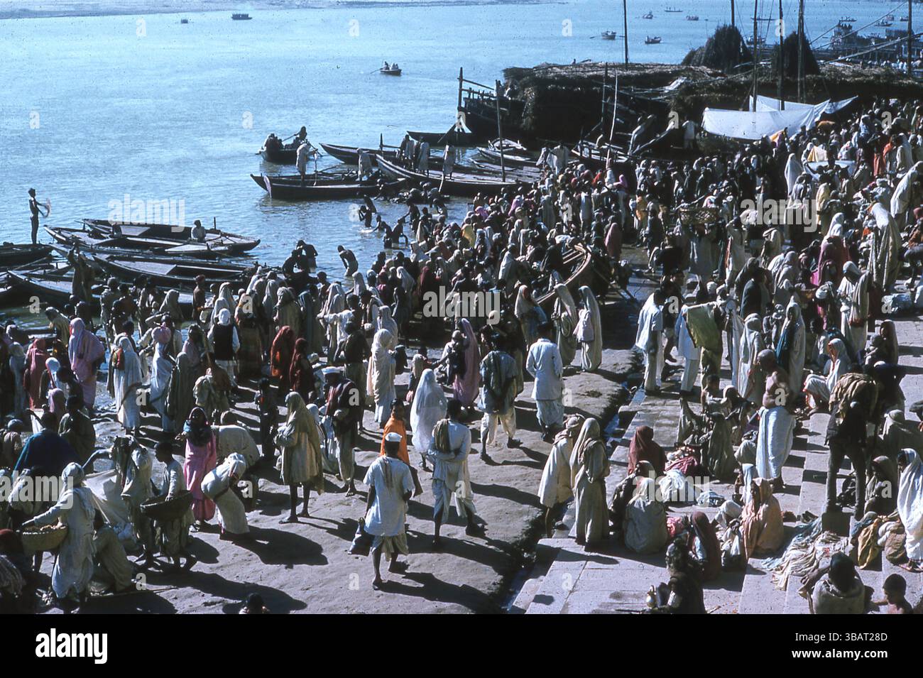 1960s, historical, in the ancient city of Benares, India, on the ...