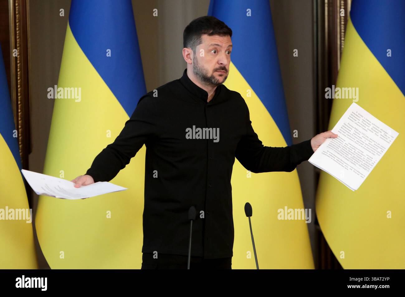 Kyiv, Ukraine. 13th May, 2025. President of Ukraine Volodymyr Zelenskyy ...