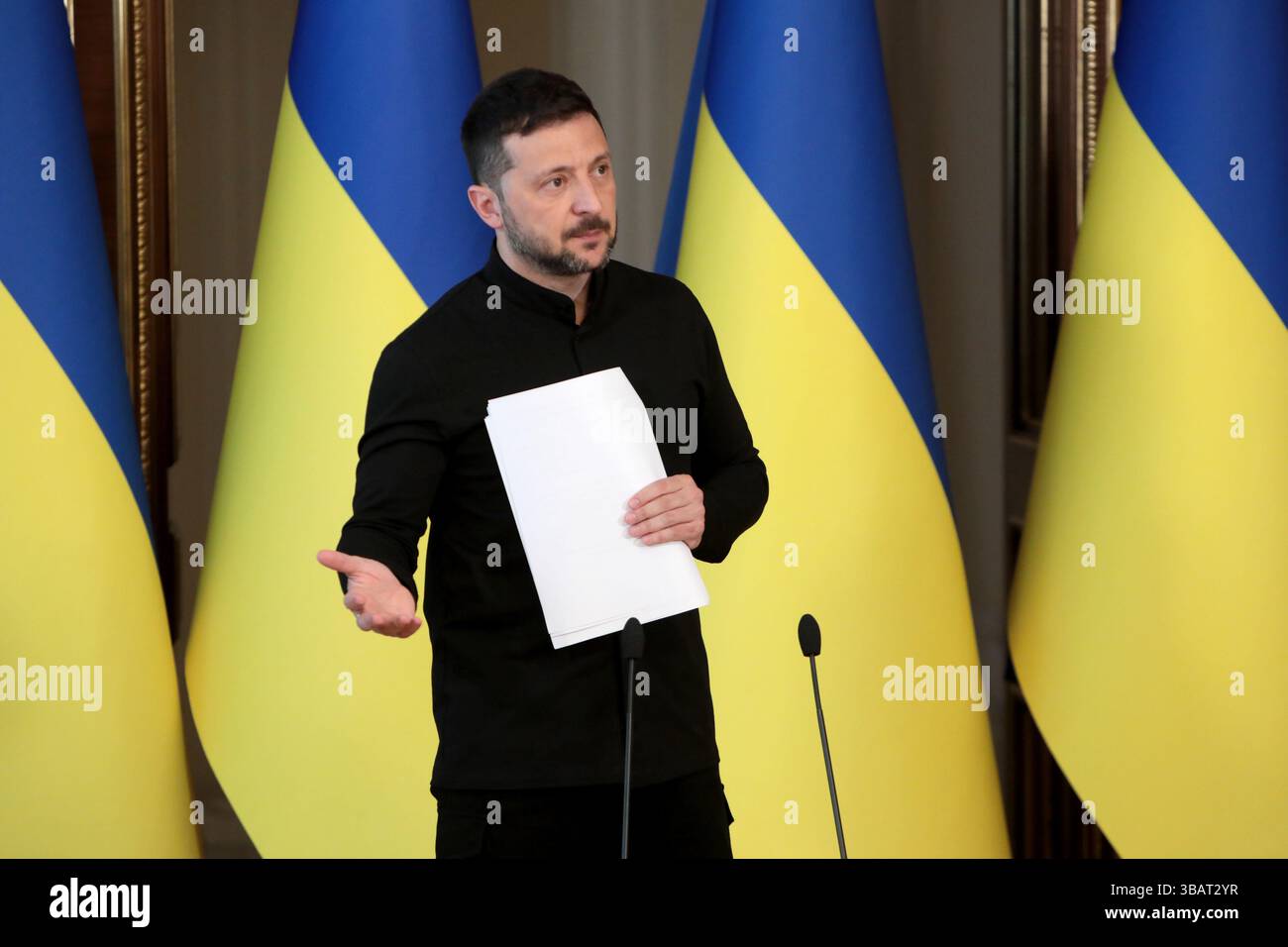 Kyiv, Ukraine. 13th May, 2025. President of Ukraine Volodymyr Zelenskyy ...