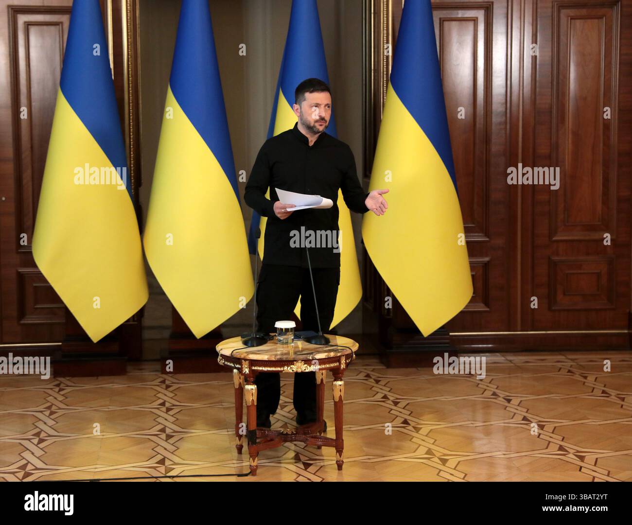 Kyiv, Ukraine. 13th May, 2025. President of Ukraine Volodymyr Zelenskyy ...