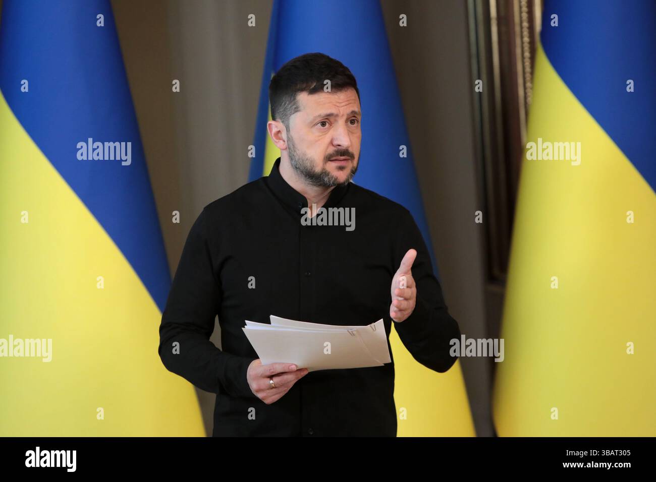 Kyiv, Ukraine. 13th May, 2025. President of Ukraine Volodymyr Zelenskyy ...
