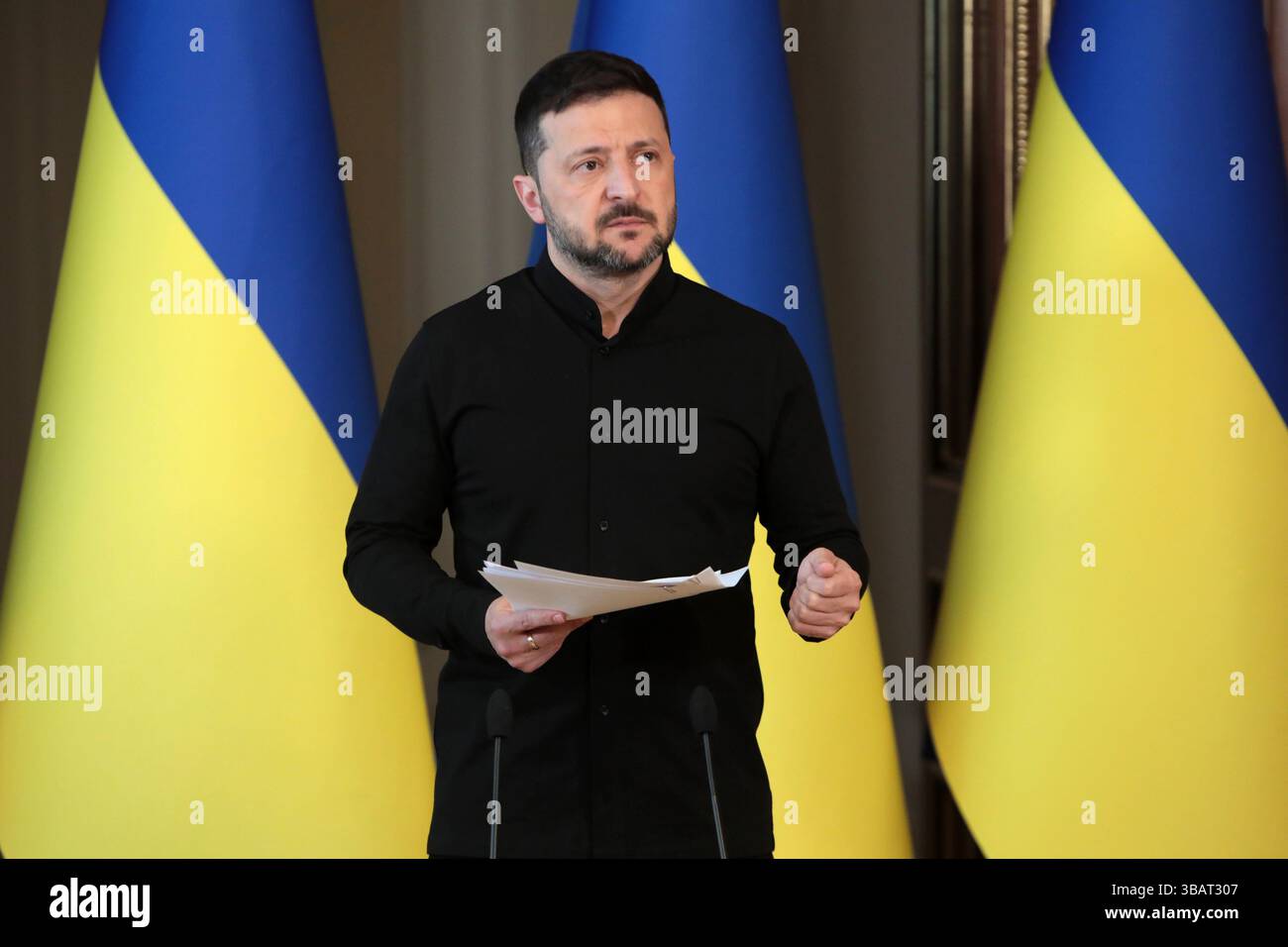 Kyiv, Ukraine. 13th May, 2025. President of Ukraine Volodymyr Zelenskyy ...