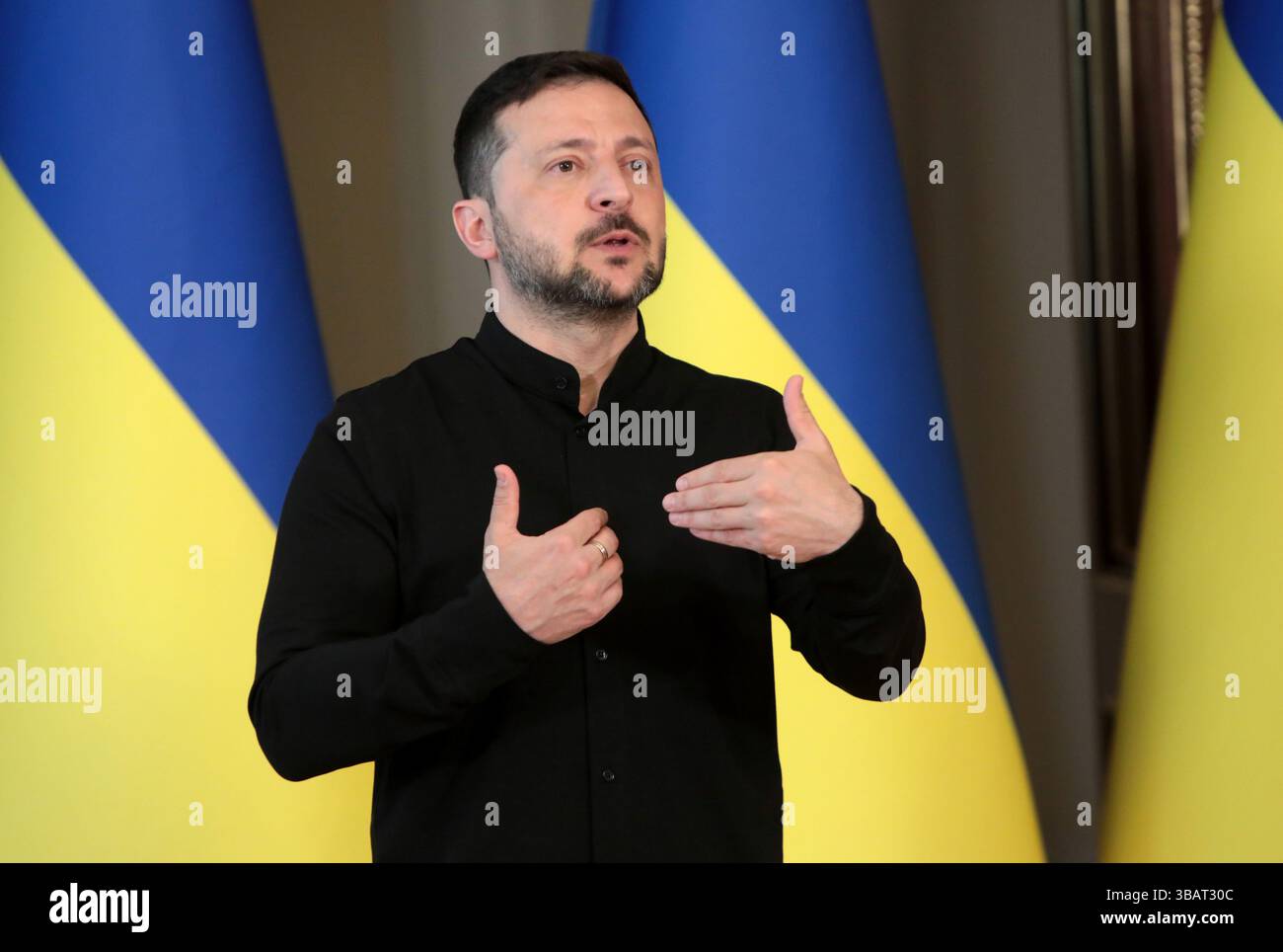 Kyiv, Ukraine. 13th May, 2025. President of Ukraine Volodymyr Zelenskyy ...