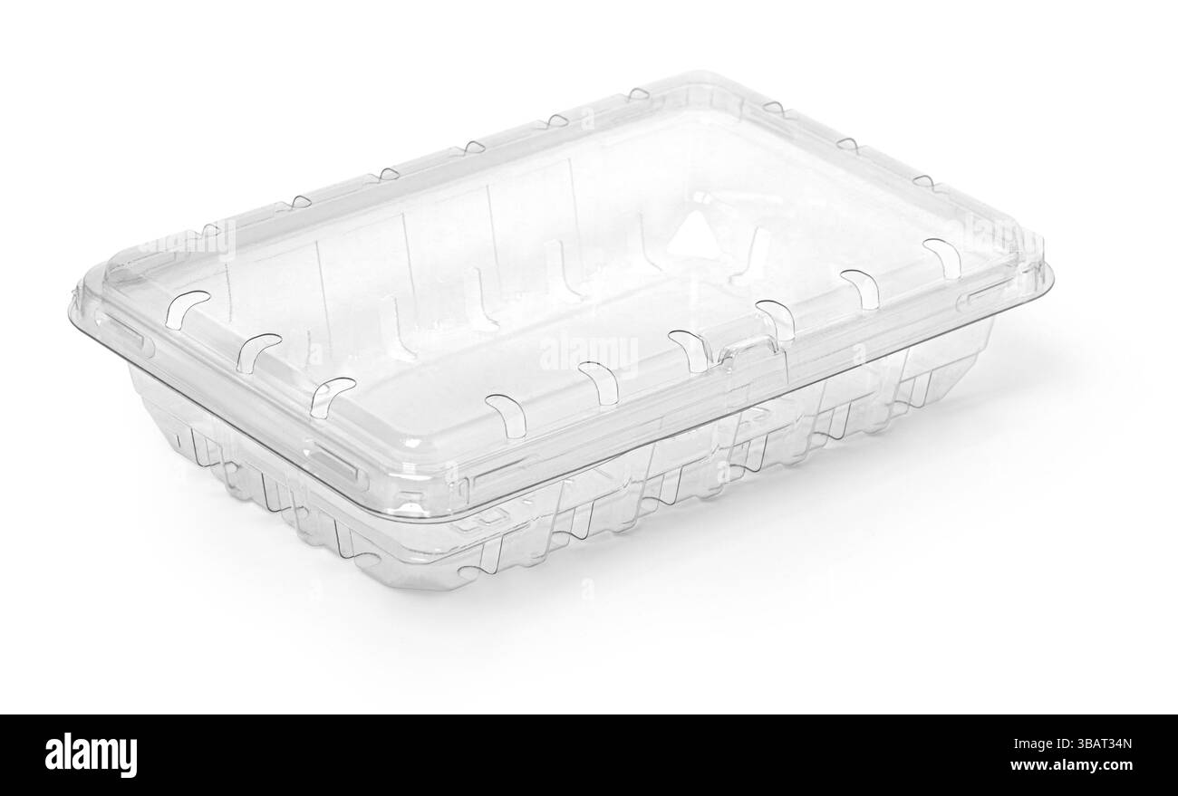 Clear plastic clamshell container ideal for showcasing products in ...